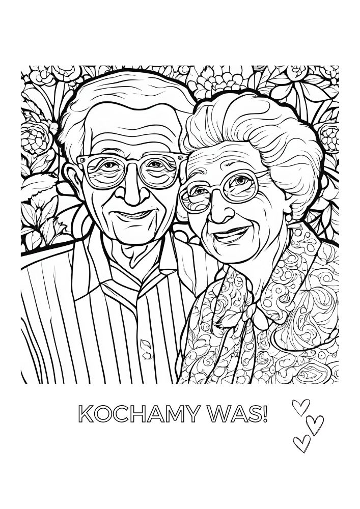 Kolorowanka Babcia i Dziadek - BabyRooms.pl